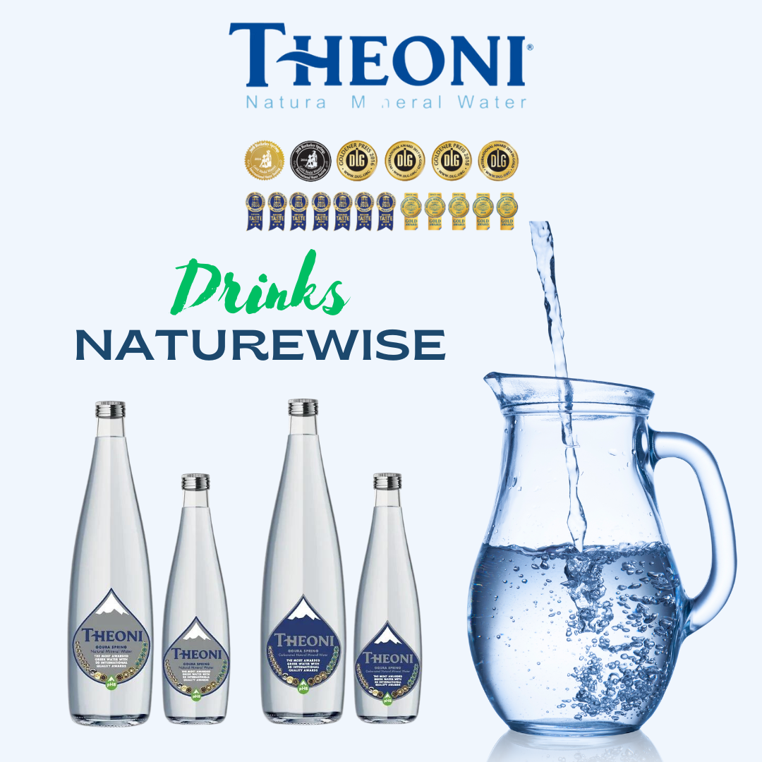 Theoni Greece Natural Minaral Spring Still Water Alkaline water PH8 ...