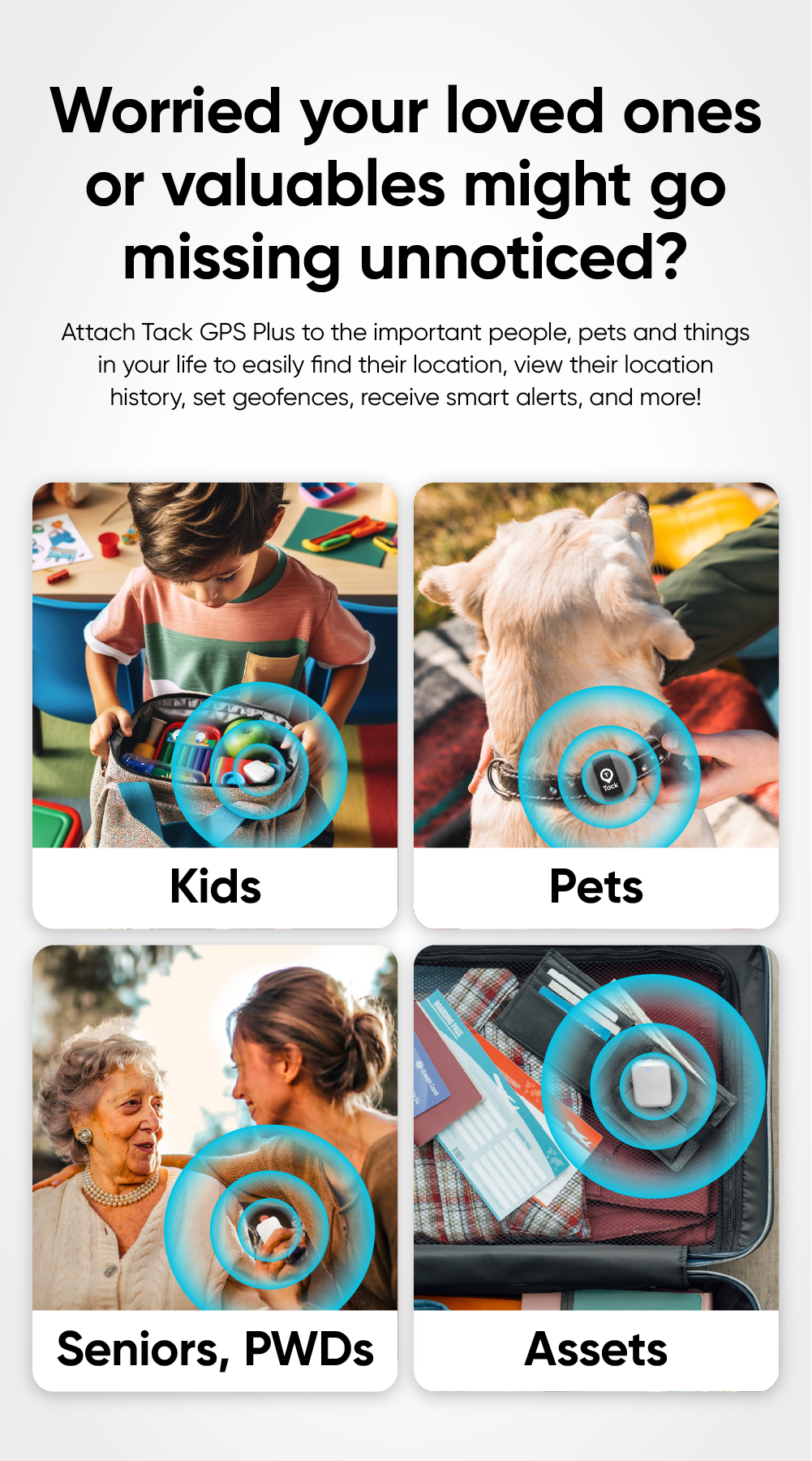 Tack GPS PLUS Tracker (Roams in 120+ countries) for Android/iOS, Kids ...