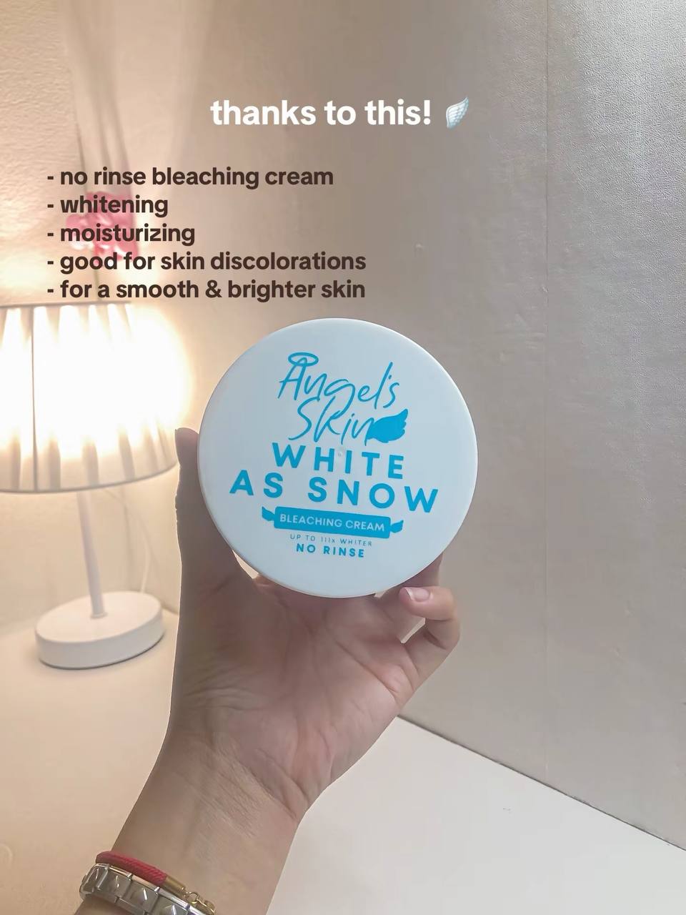 ANGELS SKIN WHITE AS SNOW BLEACHING CREAM NO RINSE 250g (SG READY STOCK ...