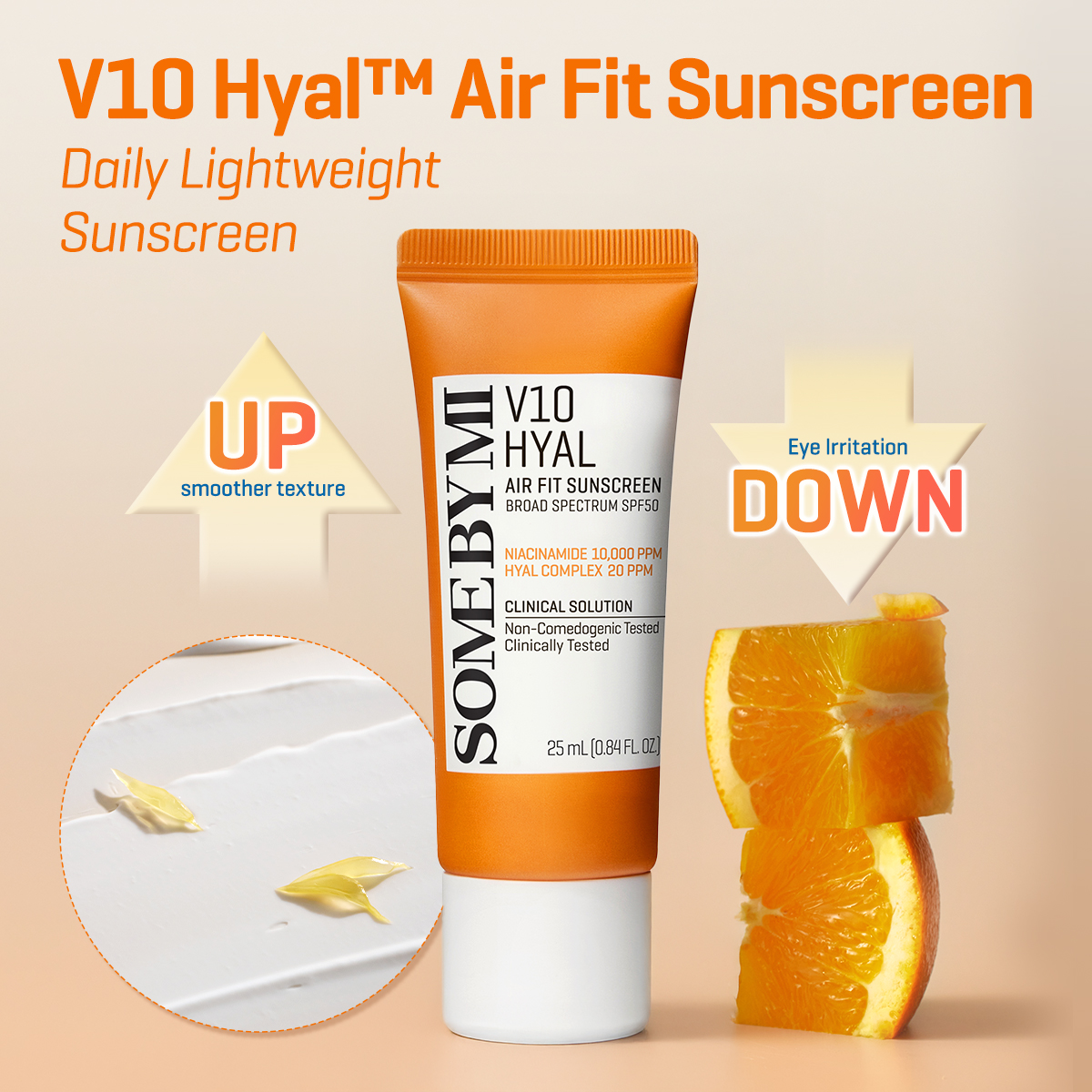[SOMEBYMI] V10 Hyal Air Fit Sunscreen 25ml Broad Spectrum SPF50 ...