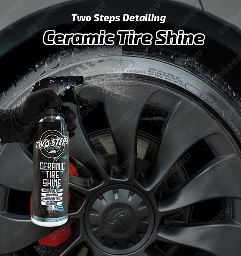 Two Steps Detailing Ceramic Tire Shine 500ml Water Based Deep Wet Look ...