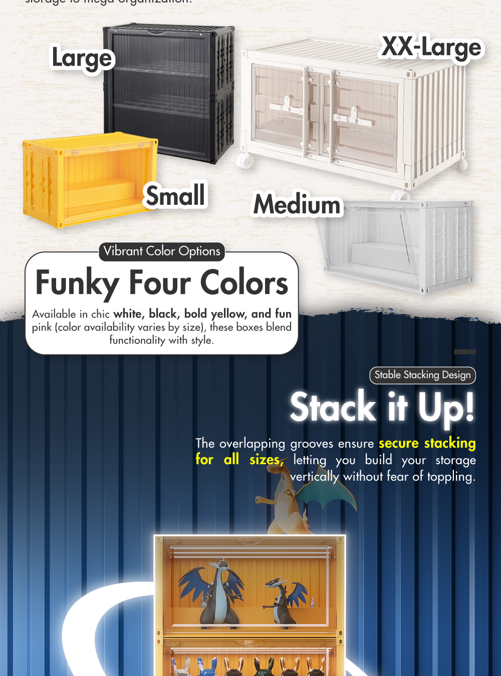 HOUZE - POPCON - S | M | L | XXL Popmart Container Display Box w Shelf ...