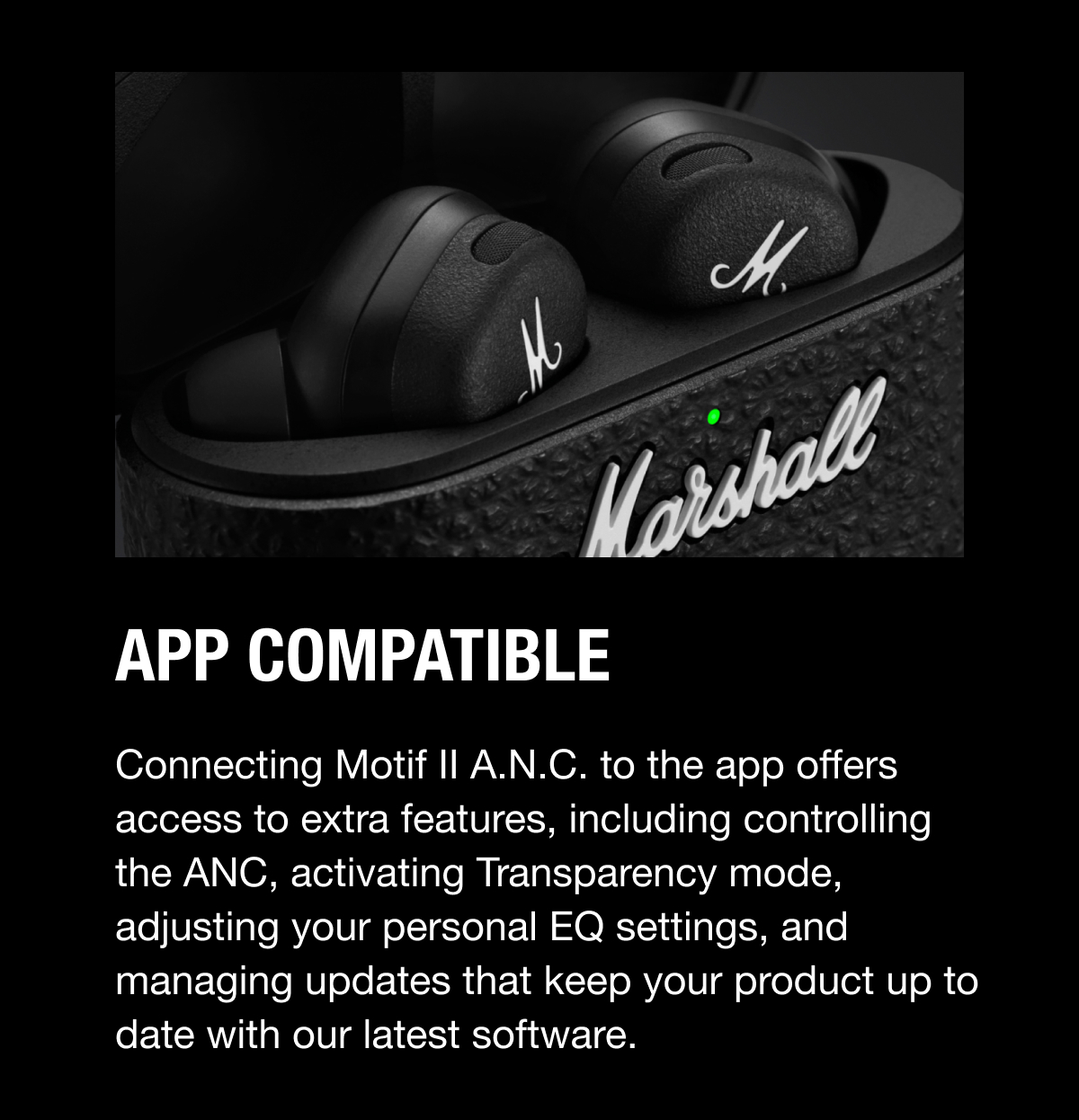 Marshall Motif II ANC True Wireless Earbuds w/ Bluetooth (Active Noise ...