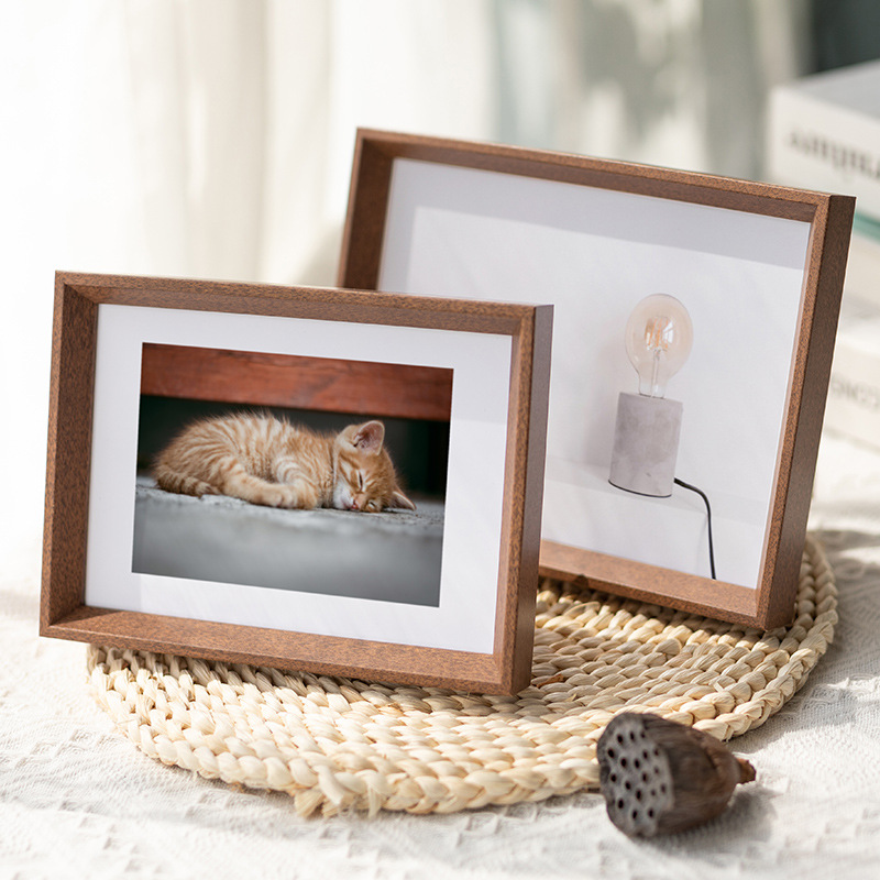 [SG Stock]Simple classic Wooden photo frame 3R/4R/5R/8R/A4 For Table ...
