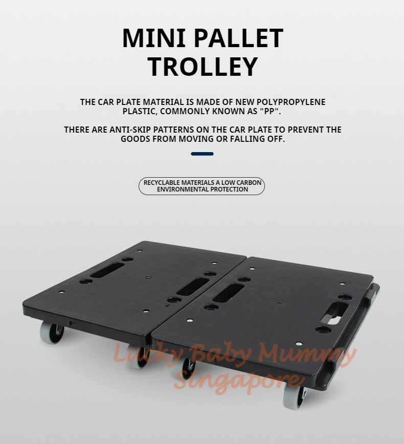 Polypropylene Wheeled Platform / Connectable Turtle Trolley / Portable ...