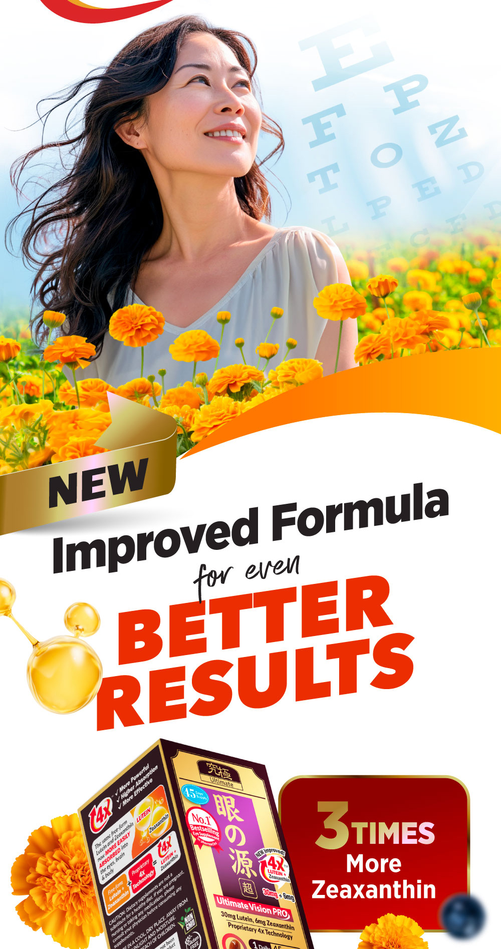 [2 Boxes] AFC Ultimate Vision PRO 4X Free Form Lutein 4X Eye Supplement ...