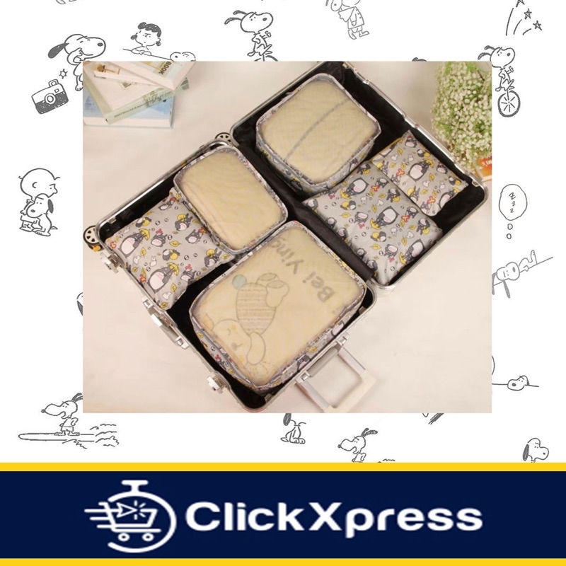 Travel Packing cubes*6pcs/set* ORGANIZER Snoopy/Hello Kitty/Tsum Tsum ...