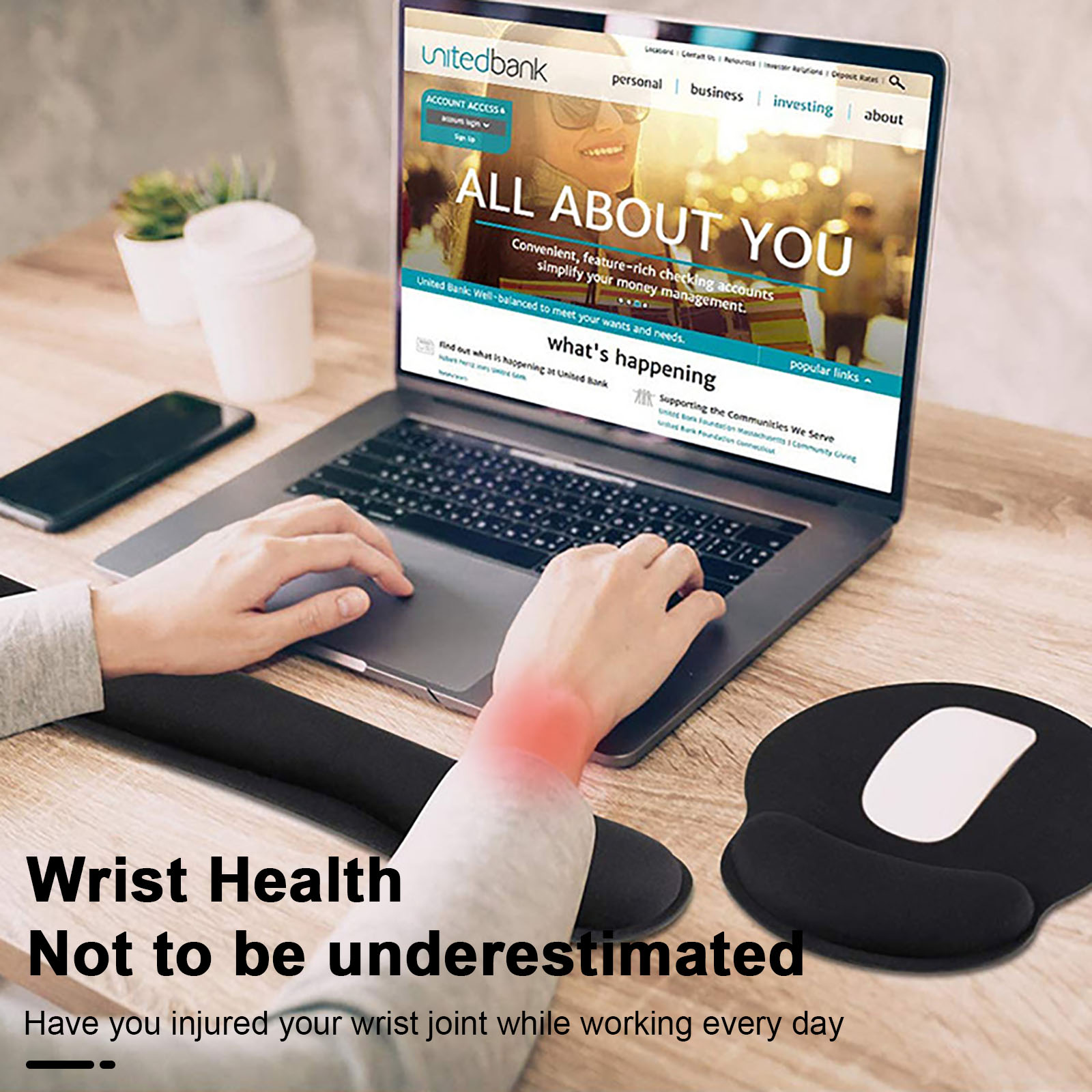 [ SG Ready Stock] Wristband Mouse Pad Comfortable Solid Color Wrist ...