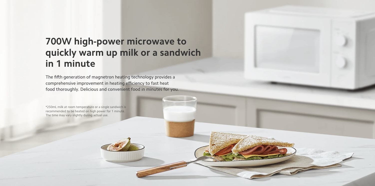 Xiaomi Microwave Oven 20L Family Edition | 700W Quick Heating | 5 Power ...