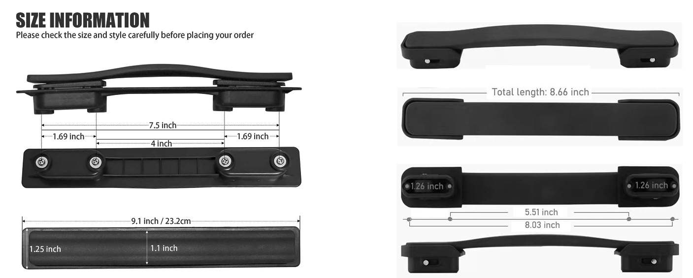 [SG] 1pc Suitcase Handle Luggage Handle Grip Replacement Parts Luggage ...