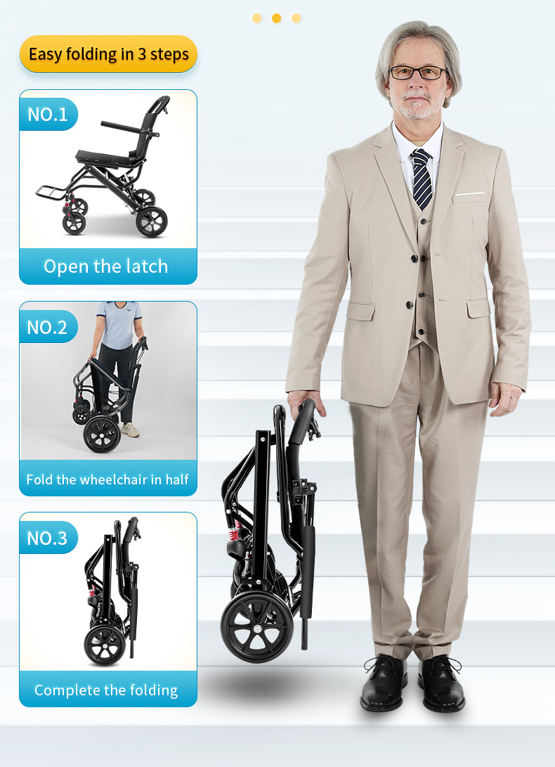 KANEBIO Lightweight Foldable Wheelchair Pushchair | Ultra Compact, Easy ...
