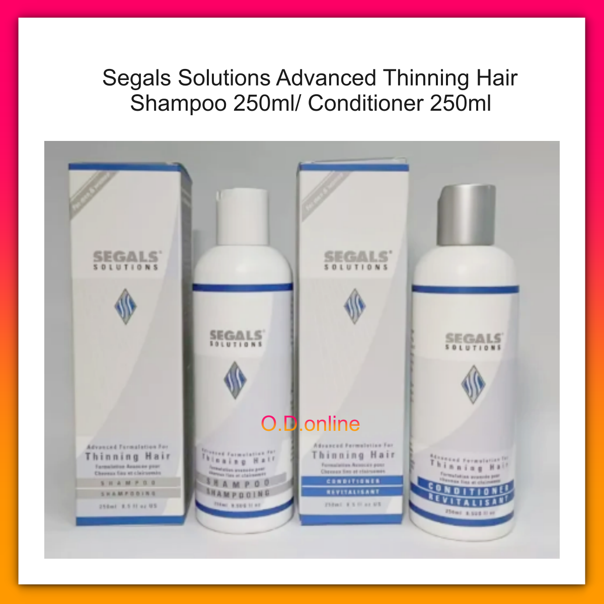 Segals Solutions Advanced Thinning Hair Shampoo/ Conditioner 250ml ...