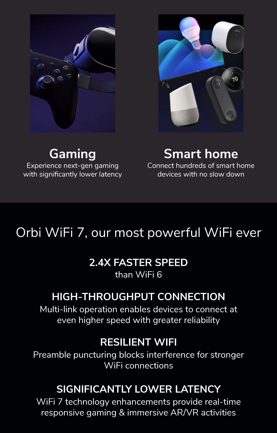 NETGEAR Orbi 770 (RBE772) WiFi 7 Mesh System: 2-Pack, Tri-Band, Up to ...