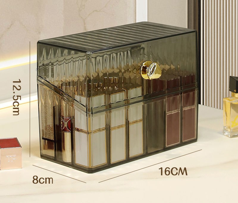 Hicus luxury lipstick storage box transparent acrylic 18 pcs desktop ...