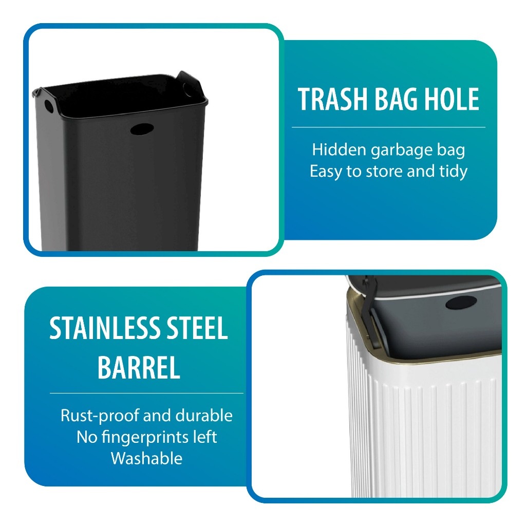 Mini Dustbin 4L/8L Hanging Wall Mounted Dustbin Sink Room Desk Bathroom ...