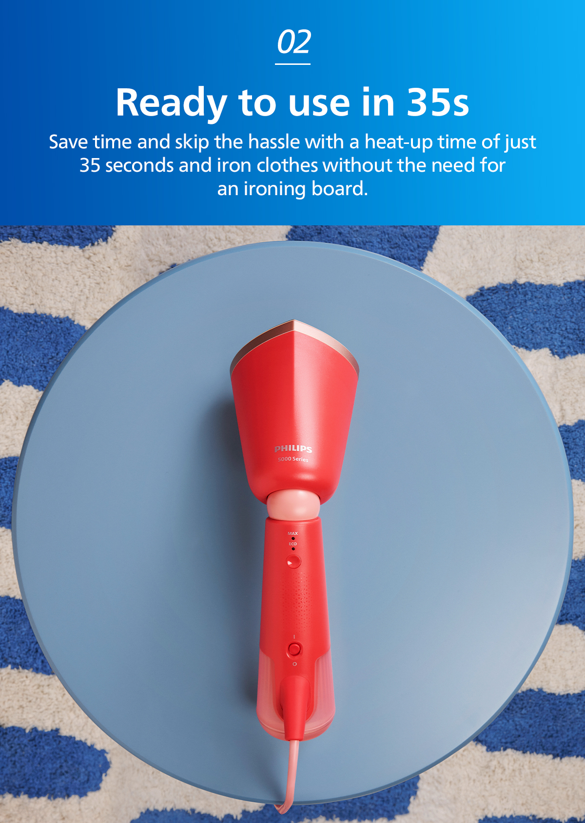 (NEW) PHILIPS Handheld Steamer 5000 Series - STH5020/40, 1400W No Burns ...