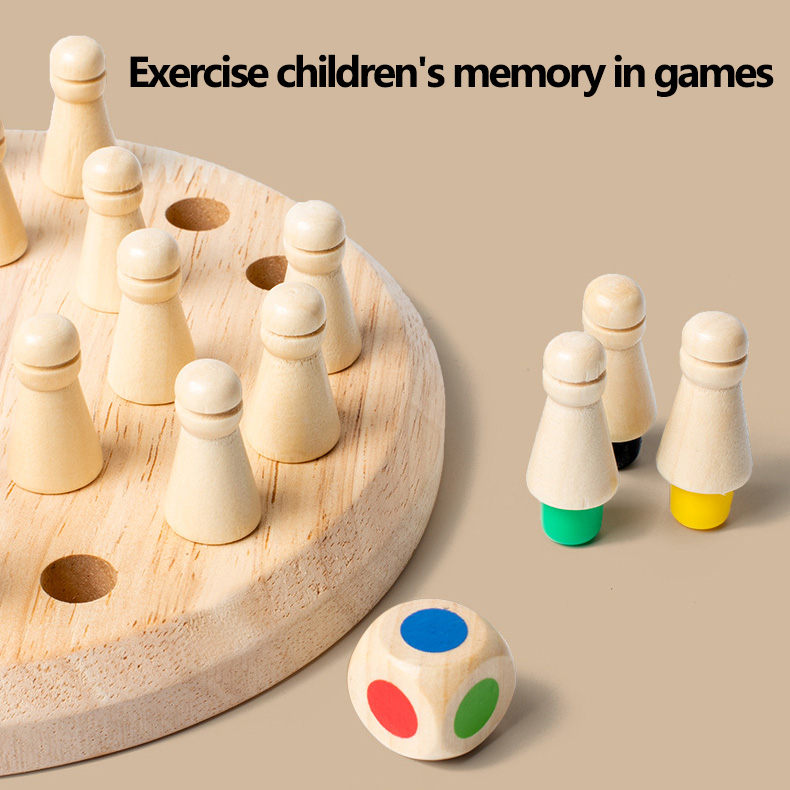 【SG】Memory Chess Board Colored Wooden Chess Toys Thinking Logic ...