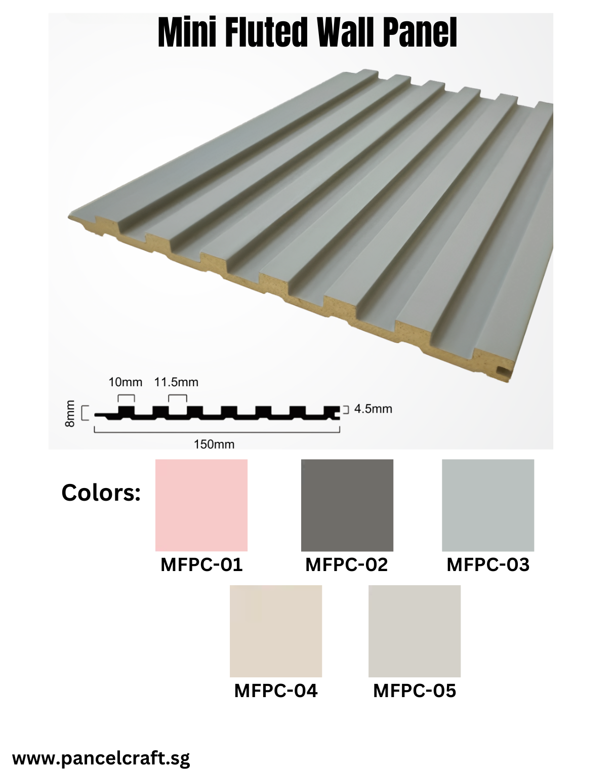 [SG Seller!] Mini Fluted Wall Panels – MFPC Series Wood Panel Home ...