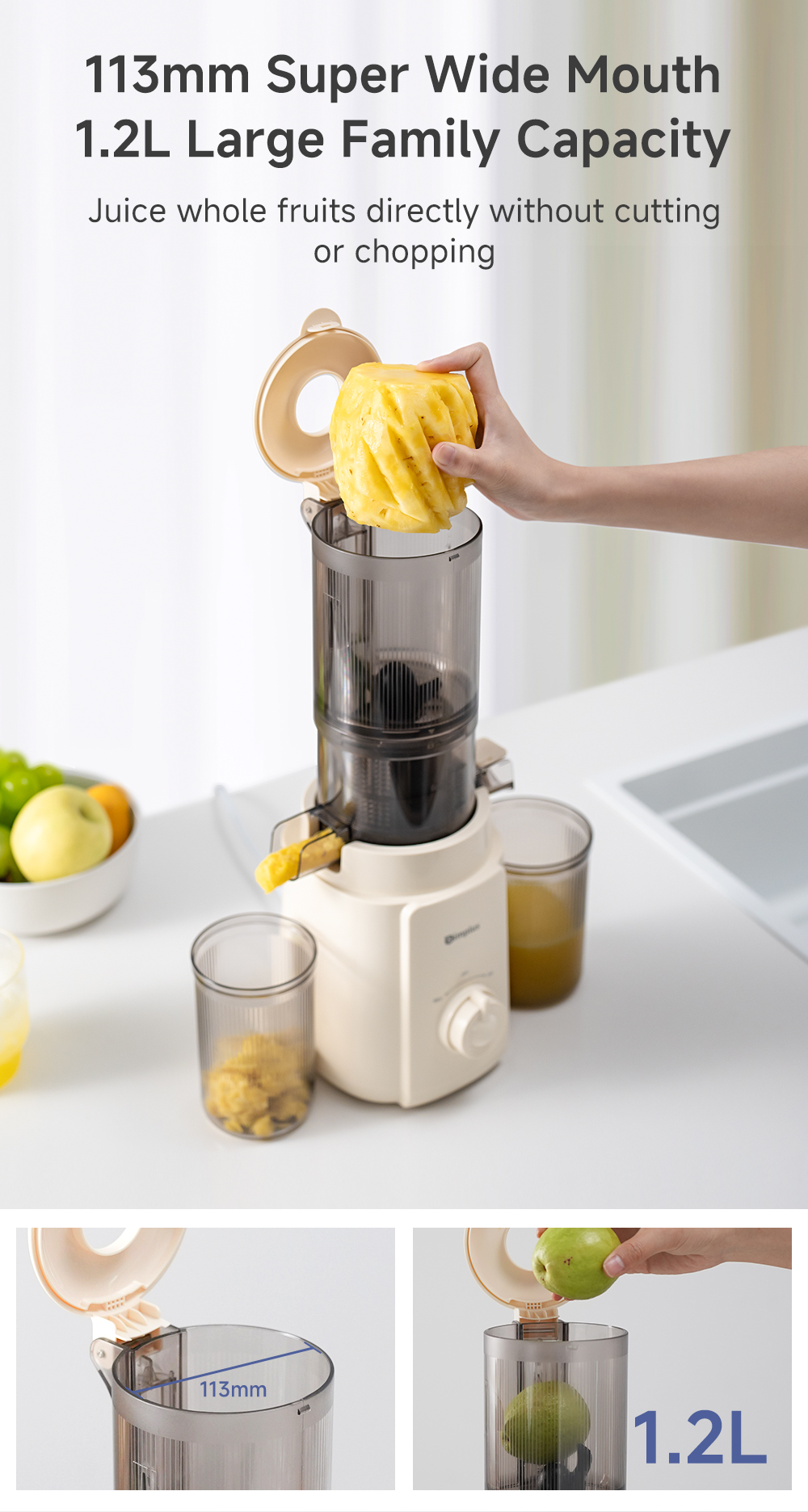 Simplus Cold Press Juicer Slow Juicer丨1.2L Large Capacity丨Upgrated ...
