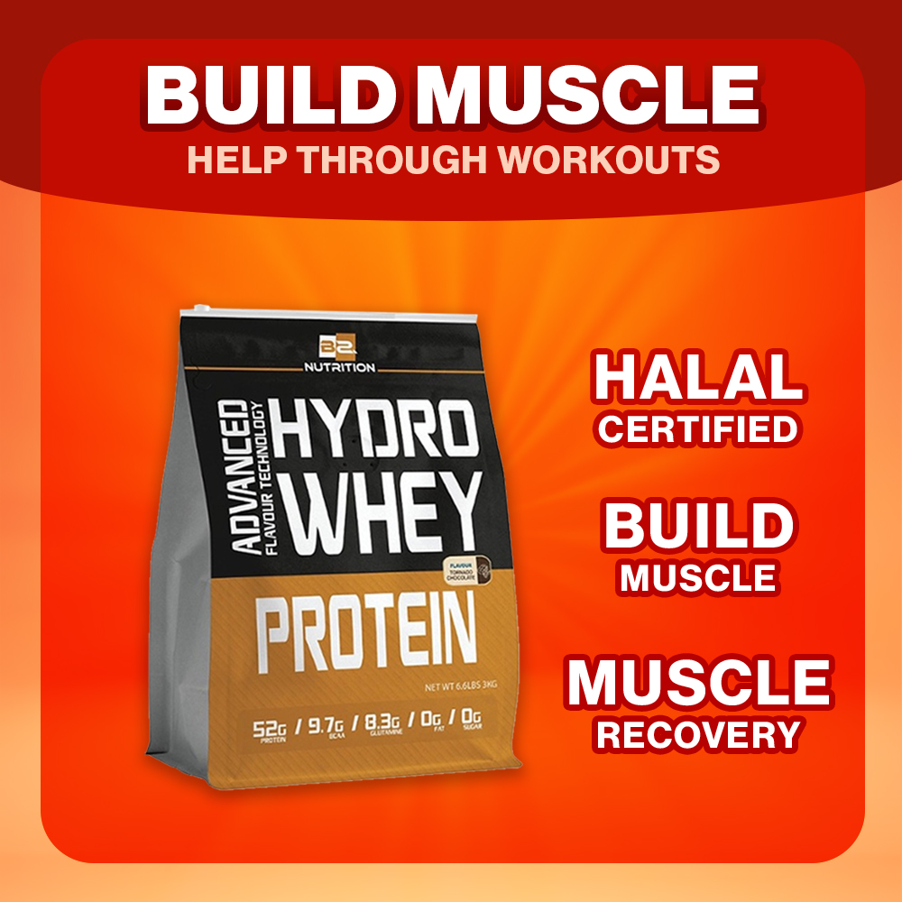 (Free Shaker + Creatine) Hydro Whey Protein 3kg, Lean Muscle, HALAL BS ...