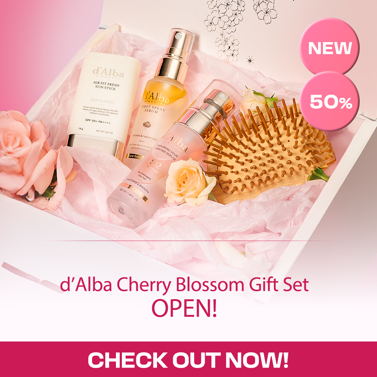 [d'Alba OFFICIAL] d'Alba Cherry Blossom Gift Set (First Spray Serum ...