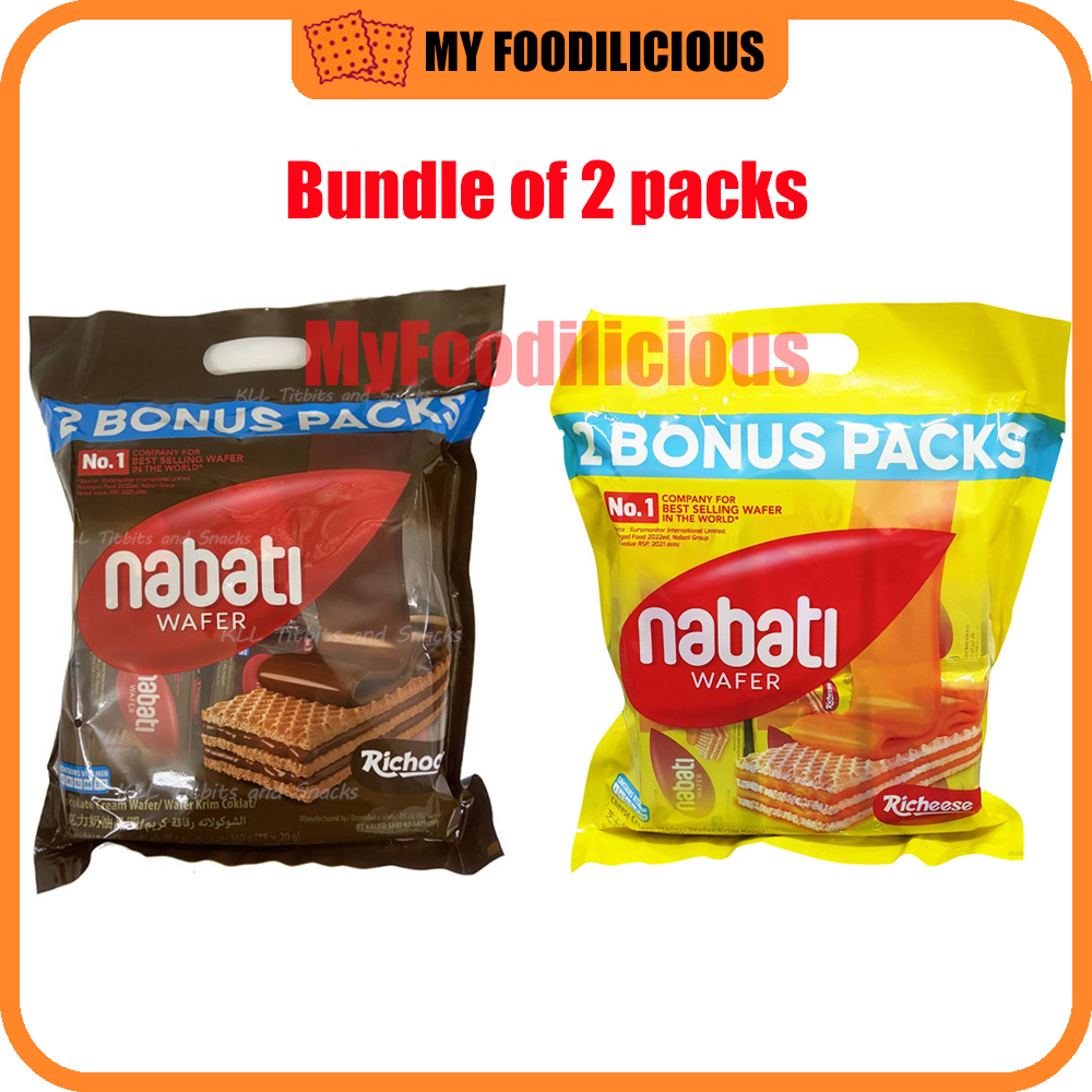 Nabati Wafer Cheese/Chocolate 20g x 18pcs | Shopee Singapore