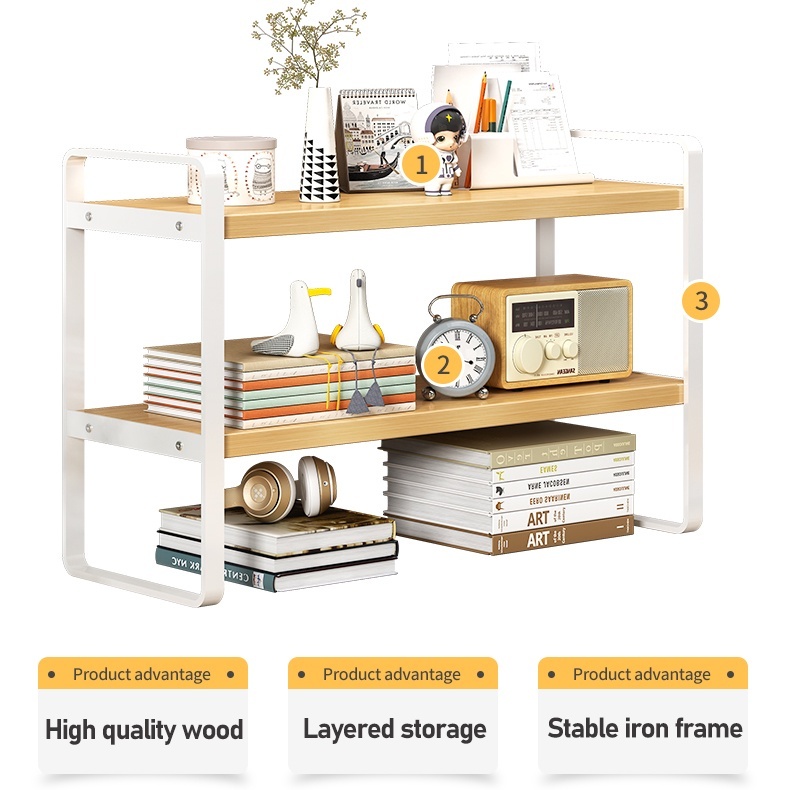 3Tier Desktop Storage Rack SimpleBook Shelf Desk Organiser Kitchen ...
