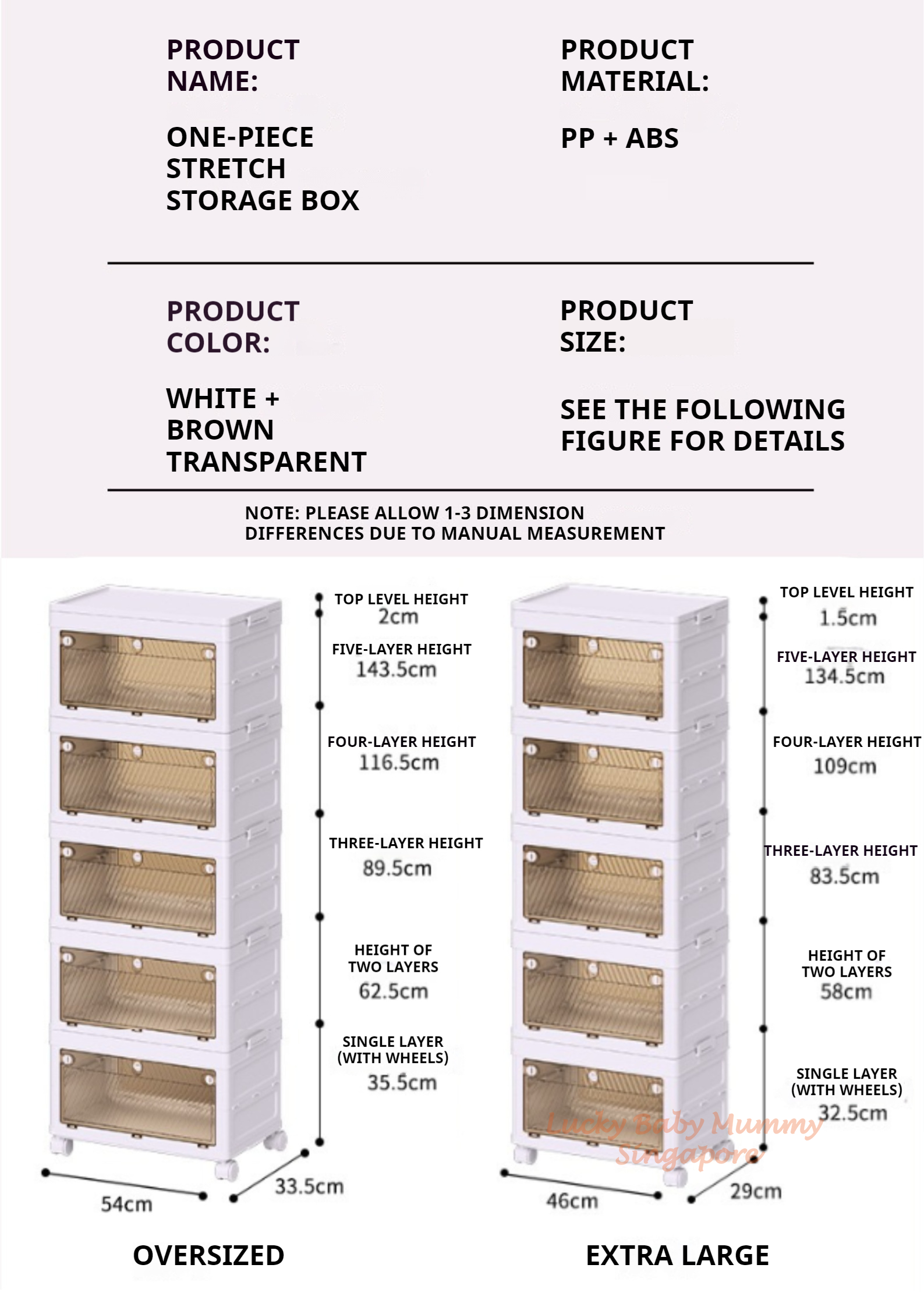 One-Piece Stretch To Use / Foldable Storage Cabinet / Stackable Storage ...