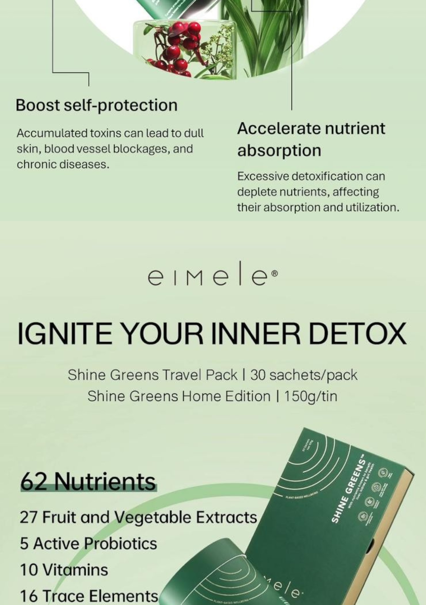 【6.6 Promo】（Exp: 04/27) Eimele Shine Greens Family Edition 150g【Detoxification, Digestion ...