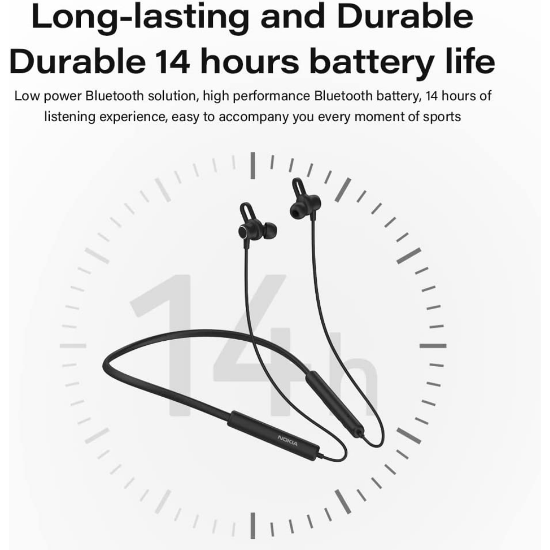 Nokia Essential E1502 Neckband Type Magnetic Wireless Sports Bluetooth ...
