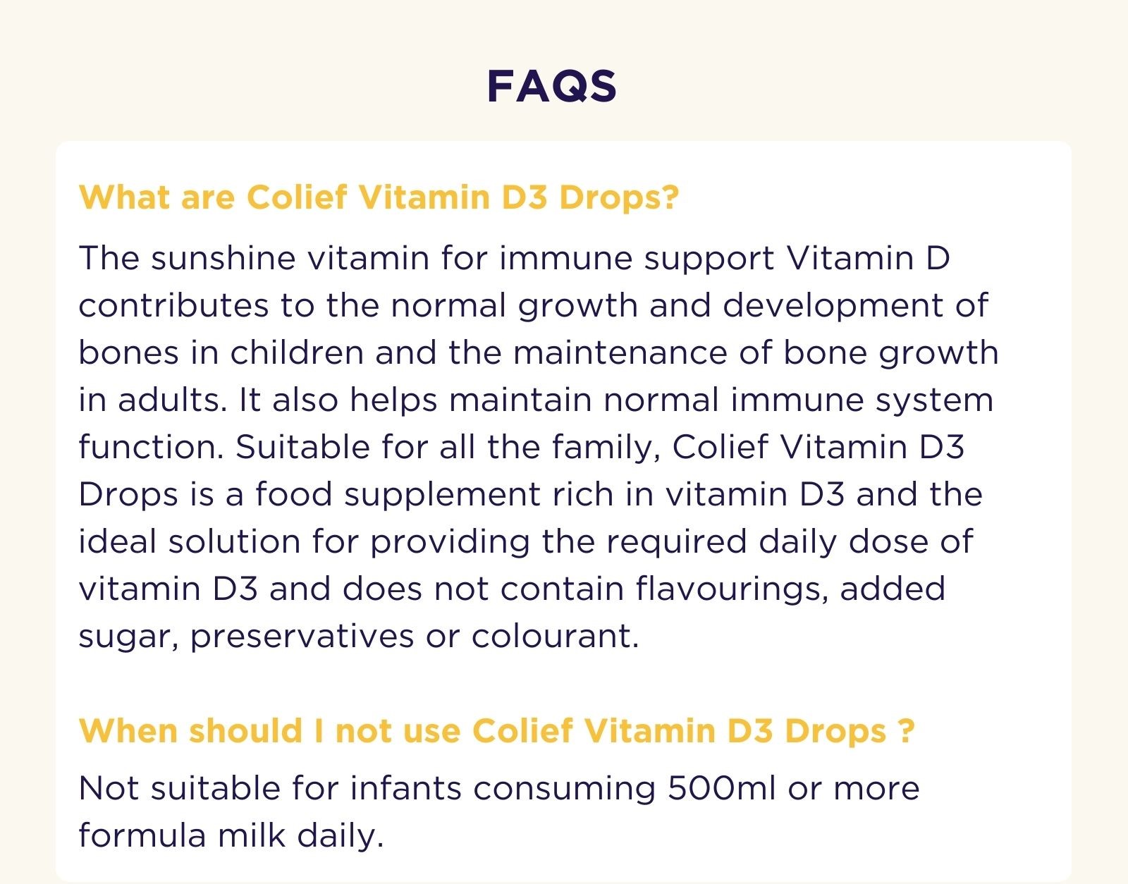 Colief Vitamin D3 Drops 200IU 20ml | Shopee Singapore