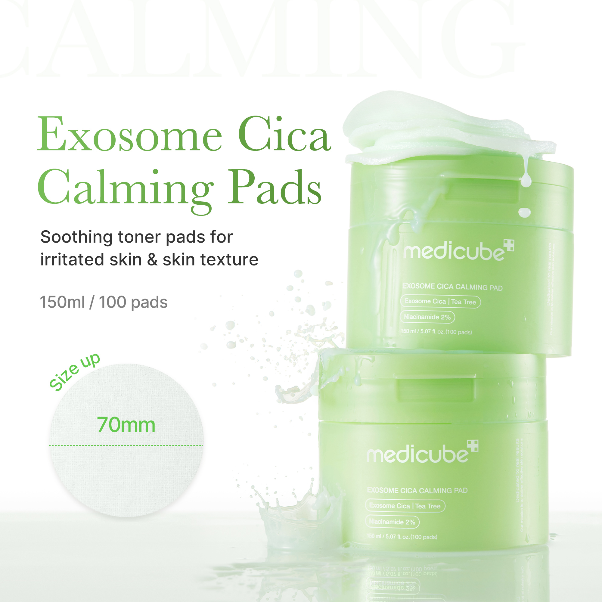 [medicube Official] Exosome CICA Tea Tree Calming Toner Pads for ...