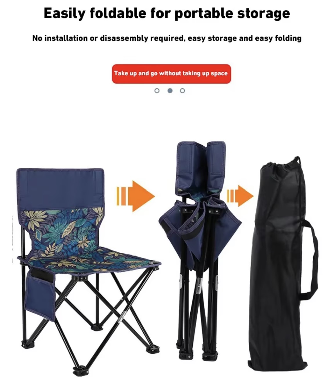 Foldable Outdoor Chair Folding Chair Stool Portable Chair for Beach ...