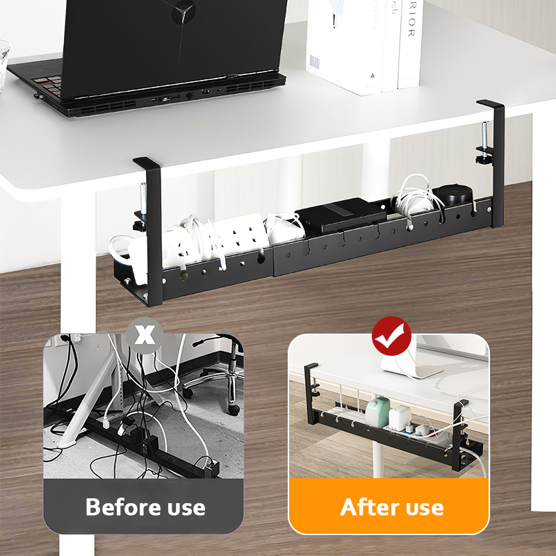 【SG Ready Stock】Extendable Under Desk Cable Management Cable Organizer ...
