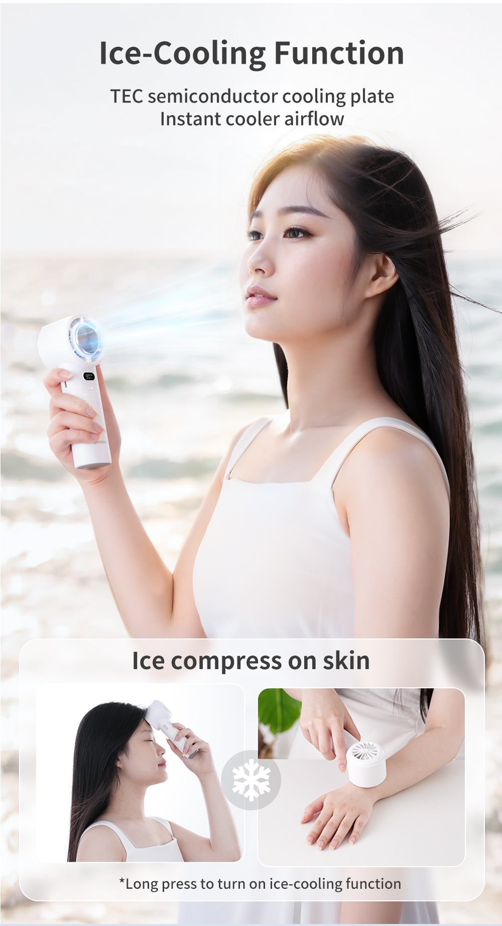 Simplus Portable Fan | Mini Handheld Fan | 100 Speed Levels | Ice ...