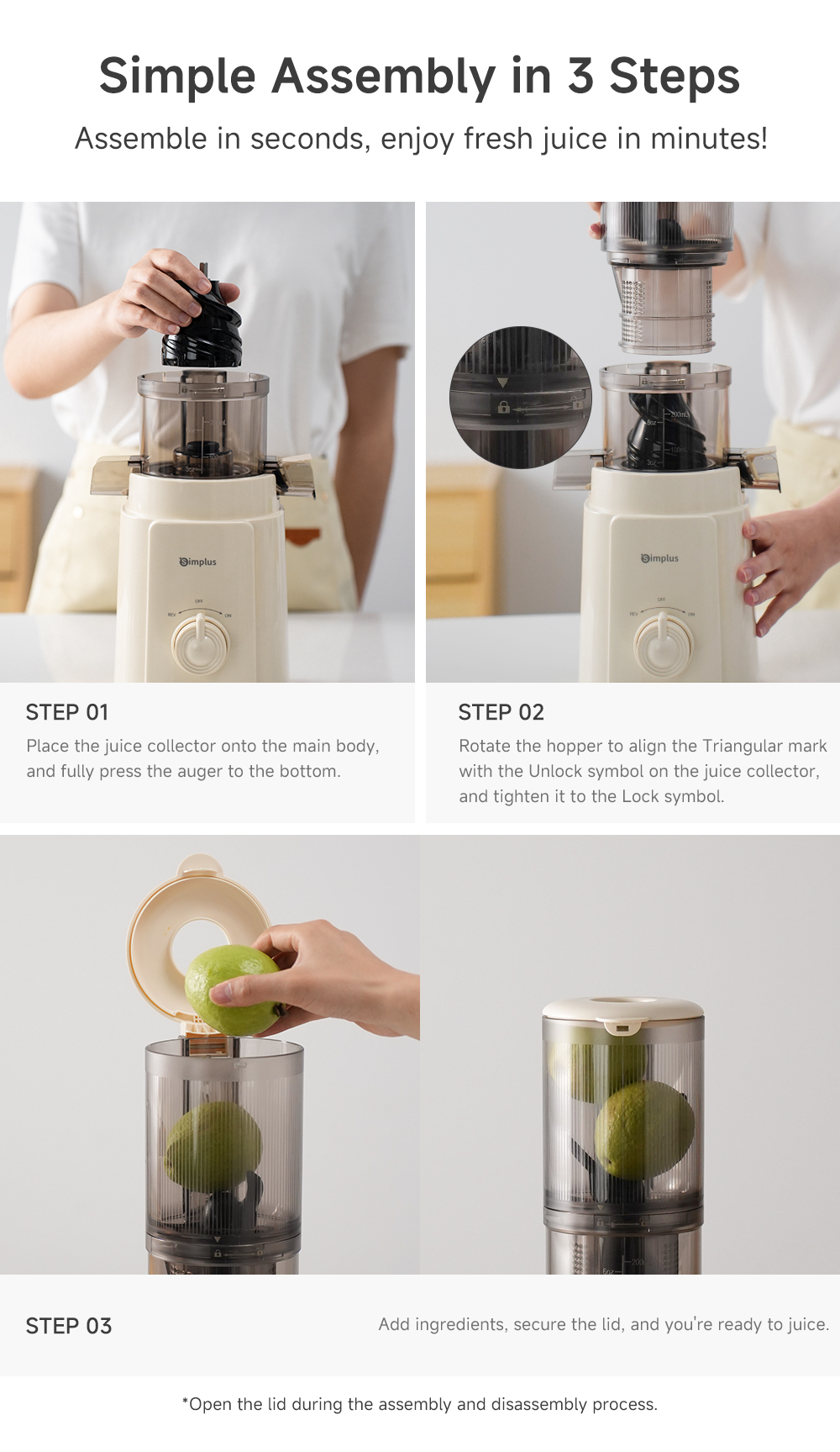 Simplus Cold Press Juicer Slow Juicer丨1.2L Large Capacity丨Upgrated ...