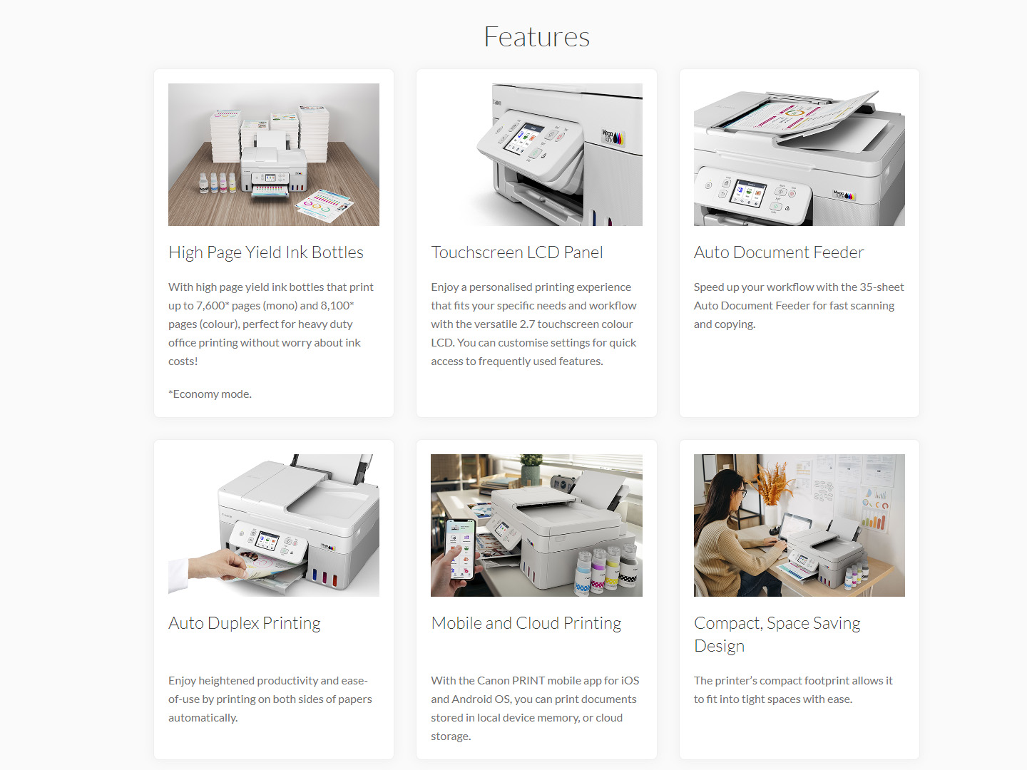 Canon G4780 Ink Tank AIO Printer (White) | Shopee Singapore