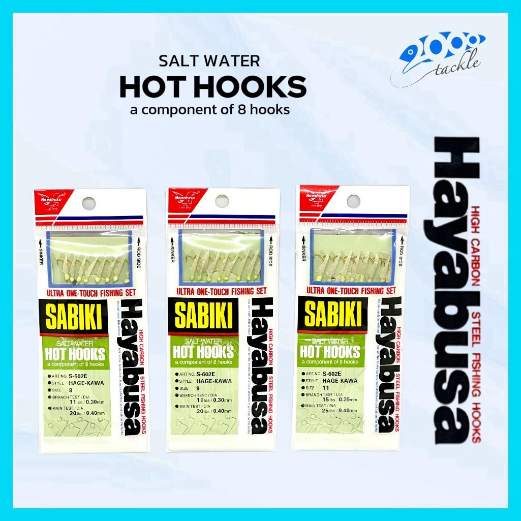 HAYABUSA S-602E HAGE-KAWA Sabiki Hooks for Jetty and Offshore Fishing ...