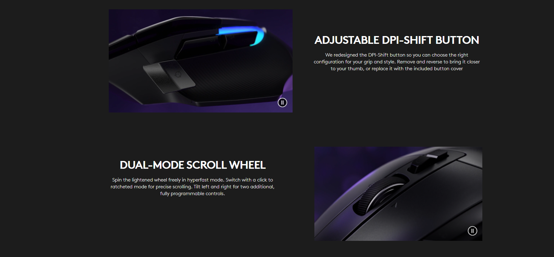 Logitech G502 X PLUS Black / White 106G 25K DPI Wireless 13 Controls ...