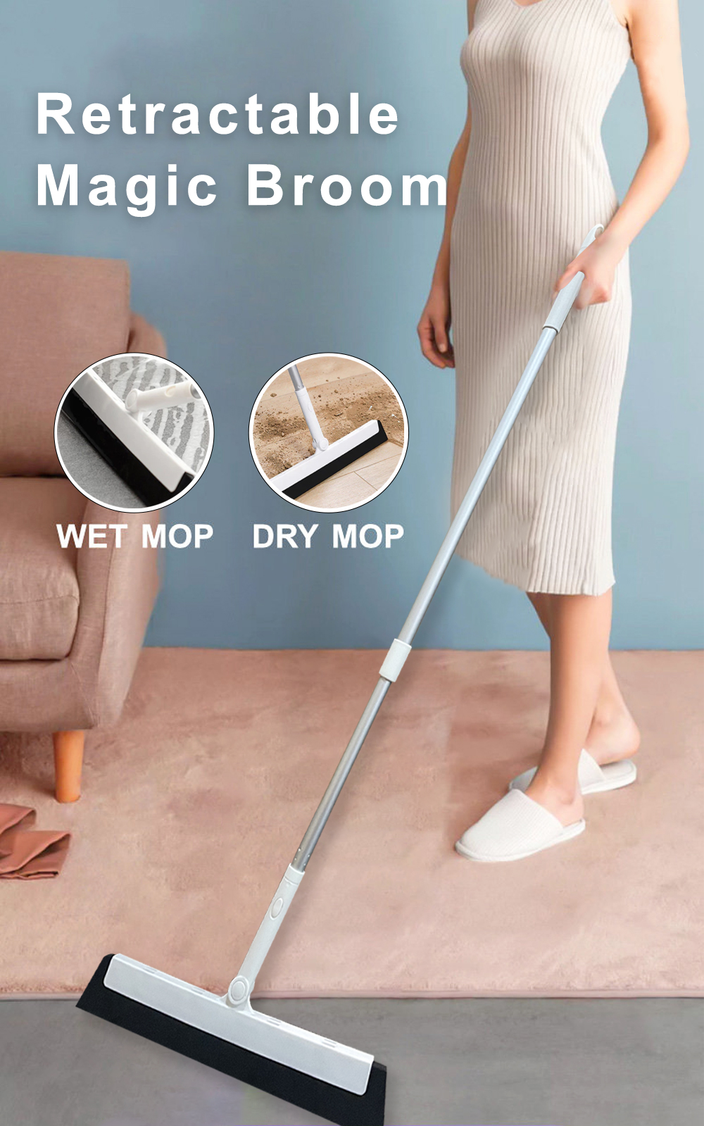 Retractable Magic Broom Multi-purpose Wiper Window Glass 180 Degree ...