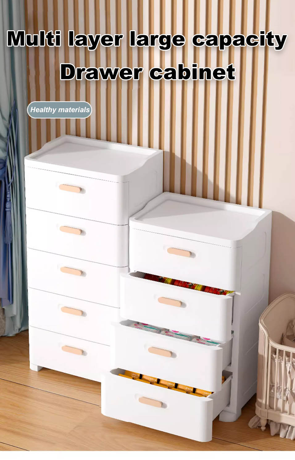 Salvo Storage Drawer Cabinet Chest of Drawers With Wheel Living Room ...