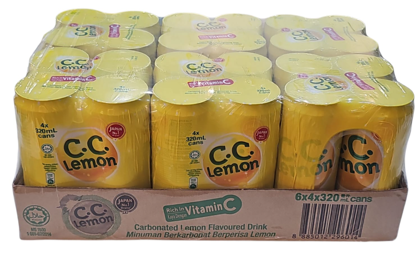 Suntory CC Lemon Vitamin Carbonated Drink (320ml/500ml x 24) [Halal ...