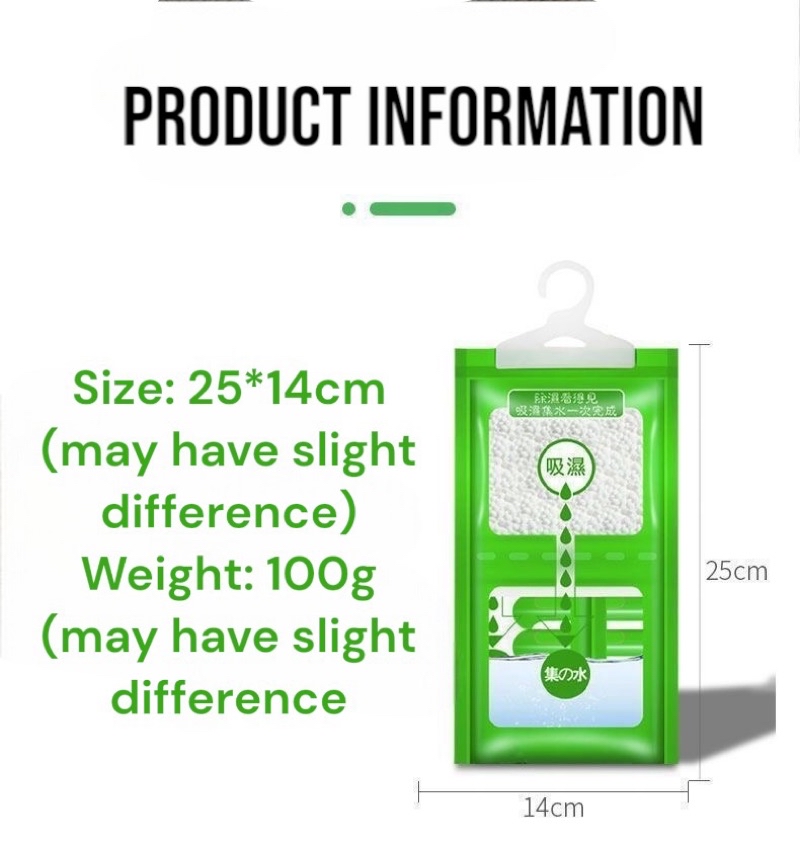 Hanging Dehumidifier Bag | Wardrobe Moisture Absorber | Shopee Singapore
