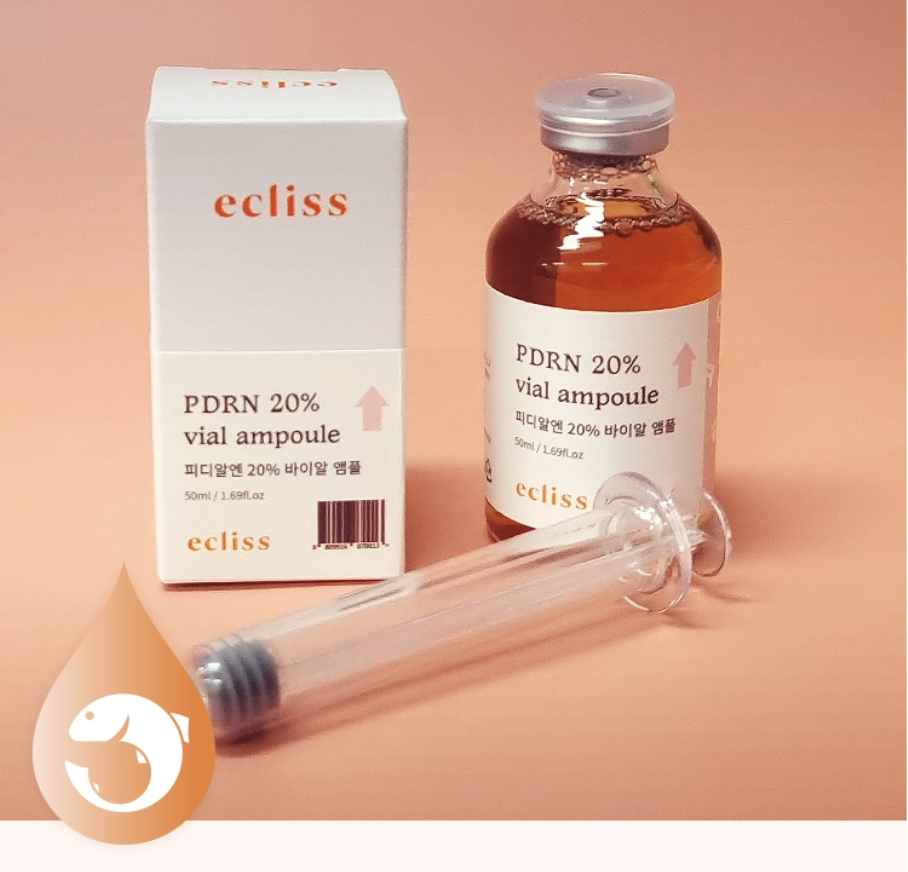 ECLISS PDRN 20% Vial Ampoule 50ml 200,000ppm Salmon, Skin Healing, Regeneration, Repair, Anti ...
