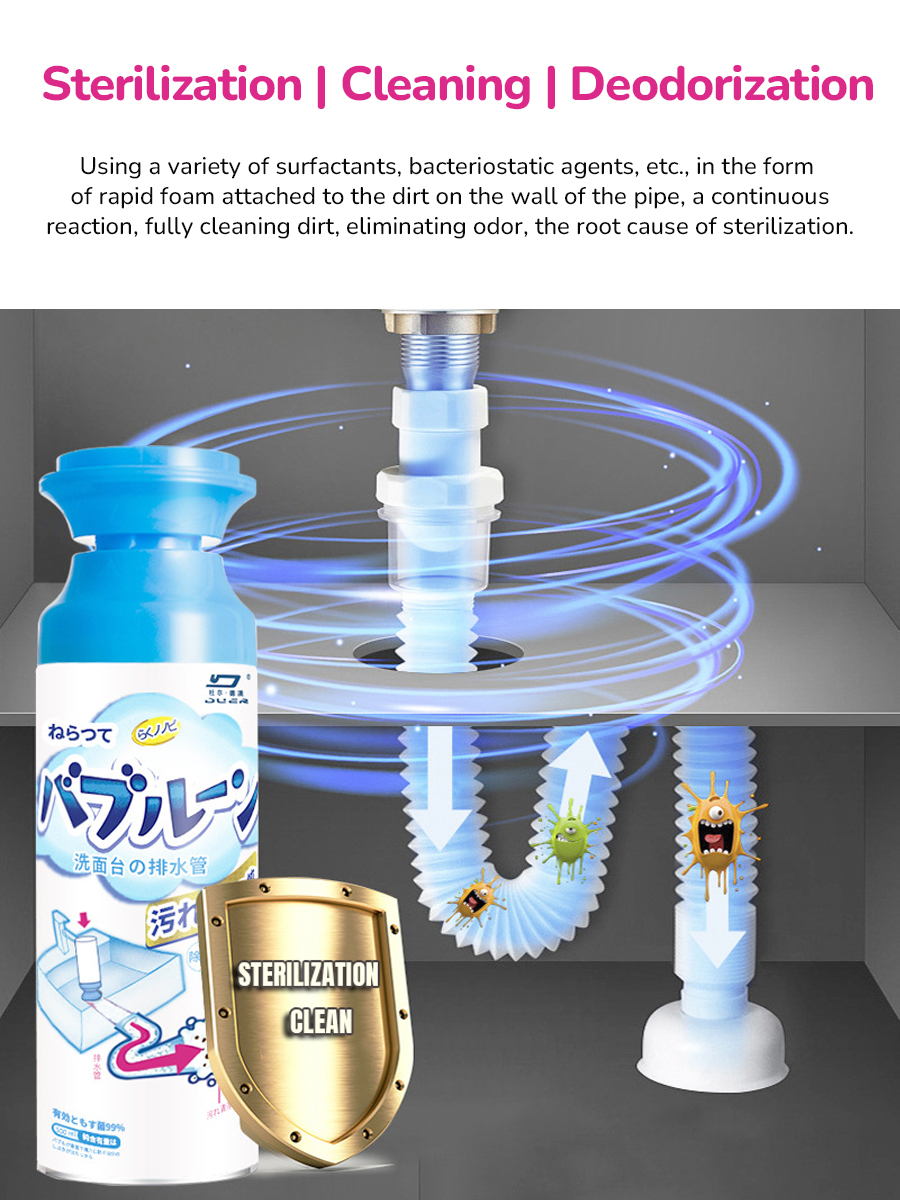 🇸🇬Sink Drain Cleaner Chemical for Kitchen Toilet Pipe Dredging Clear ...