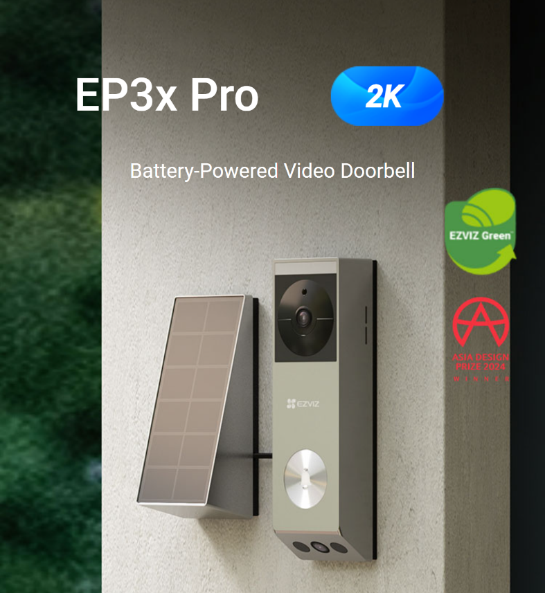 EZVIZ EP3X Pro 2K 3MP Smart Doorbell Security Camera Home Surveillance ...