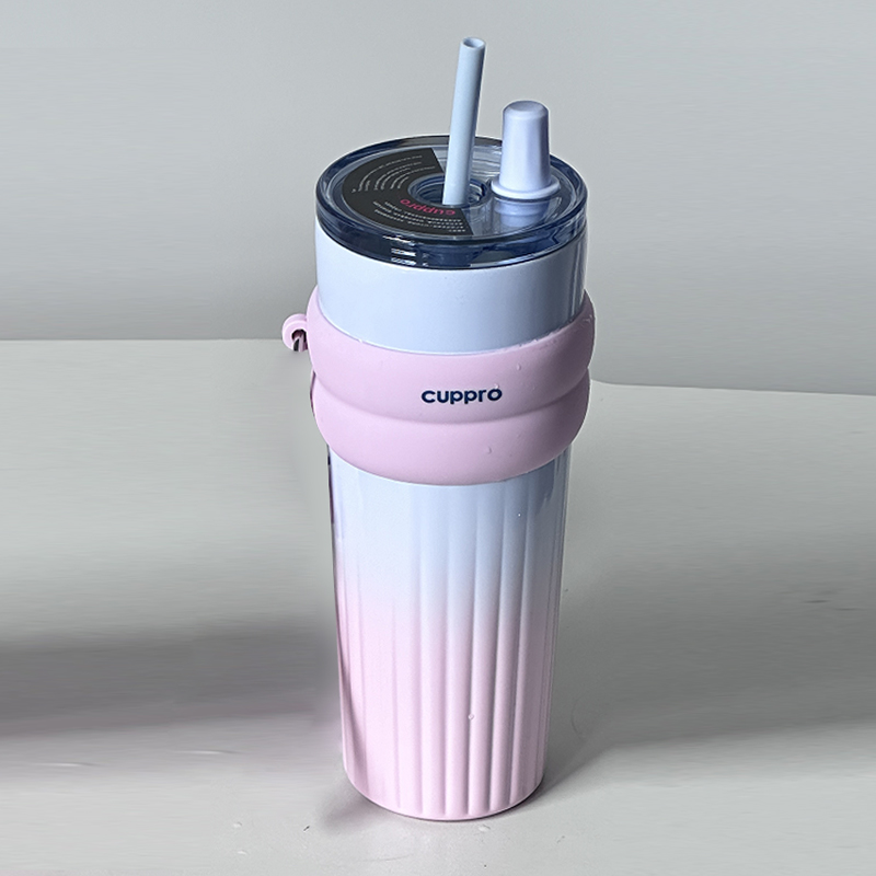 Hot and cold water cup Ceramic and stainless steel water cup 700ml ...