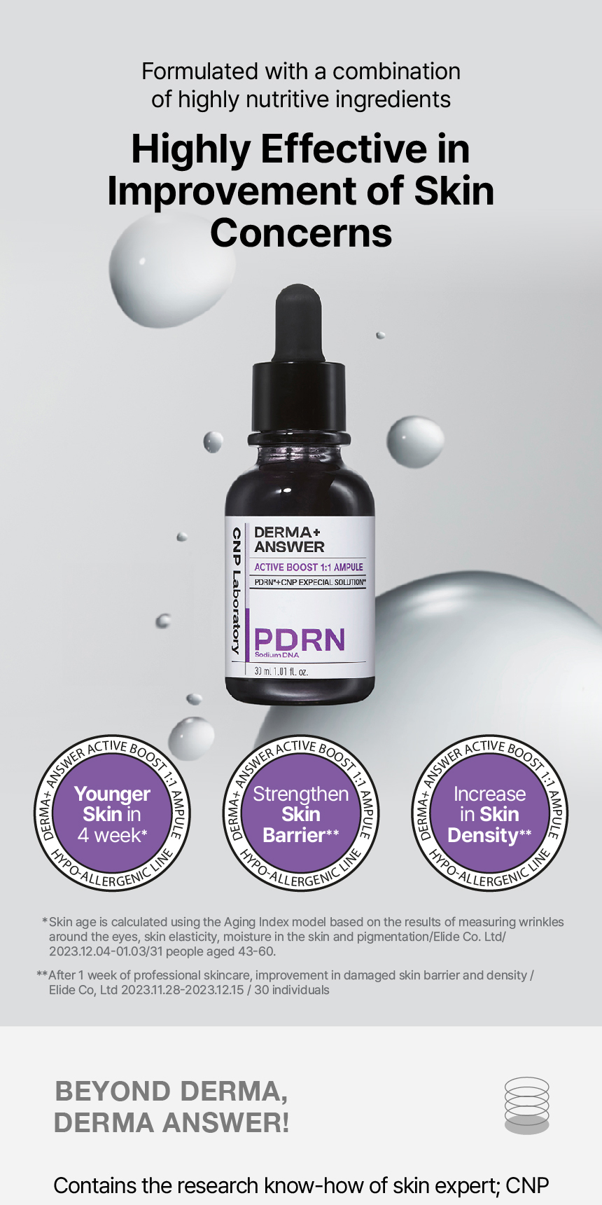 CNP Laboratory Derma+ Answer Active Boost PDRN 1:1 Ampule - Elasticity ...