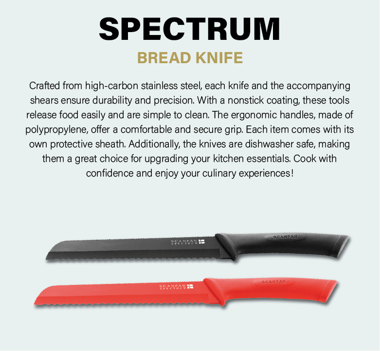 SCANPAN Spectrum 18cm Bread Knife (5 Colours) | Shopee Singapore