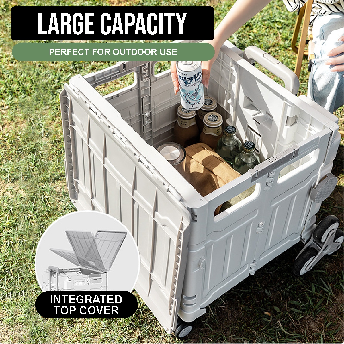 🇸🇬Koala Home🔥Foldable Trolley Foldable Grocery Trolley Shopping Large ...